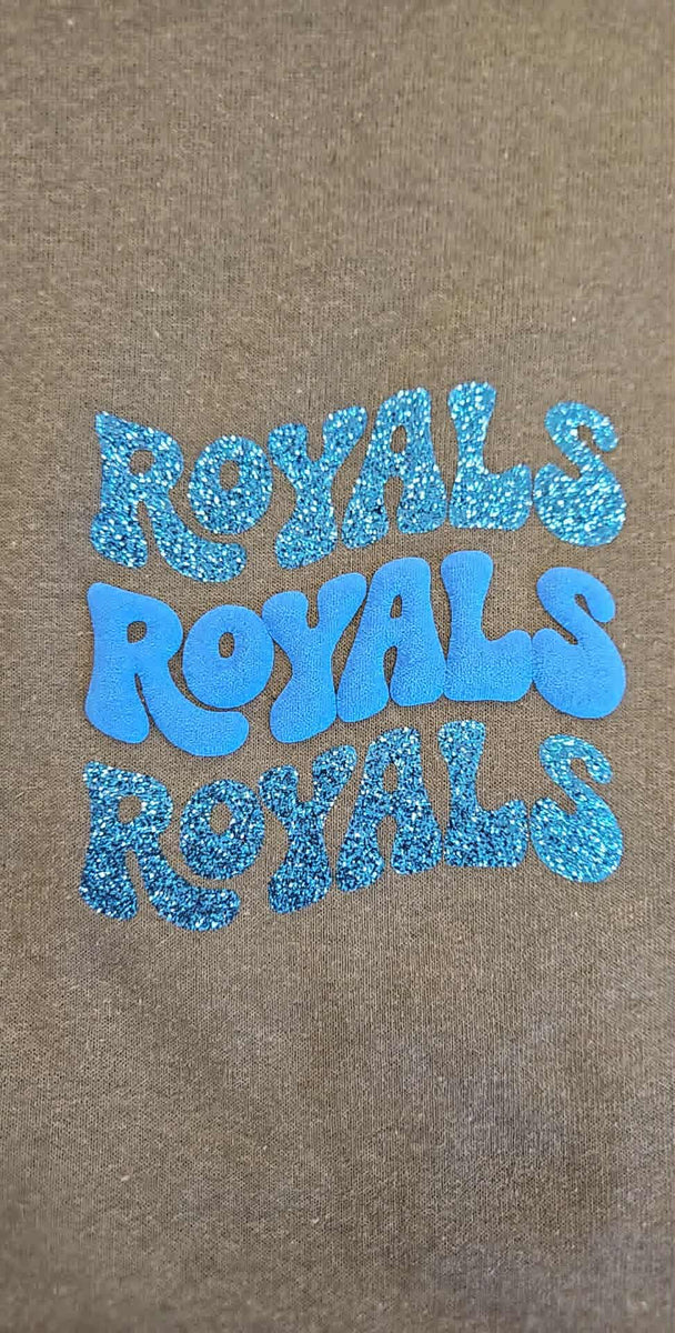 Royal Wave Puff Glitter Crew Neck Sweatshirt – Beyond Laser Creations