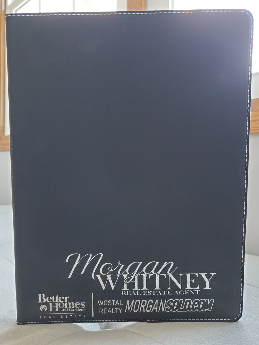 Custom engraved Leather padfolio – Beyond Laser Creations